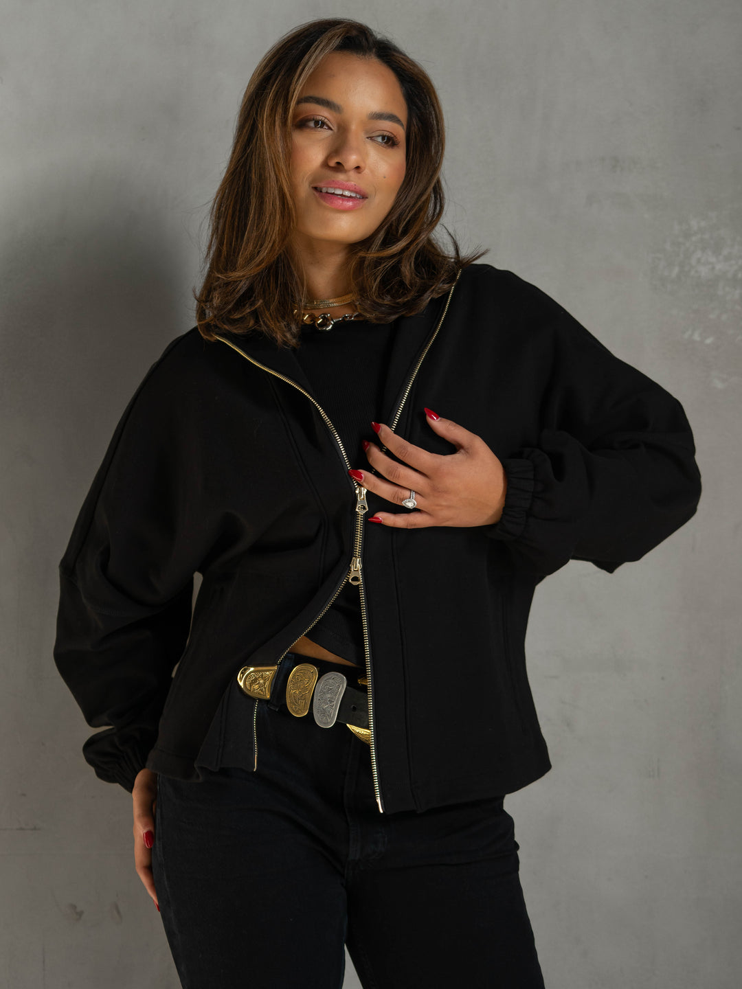 Women's Black Jacket - Axel Interlock Cotton Stretch – Care Tucker