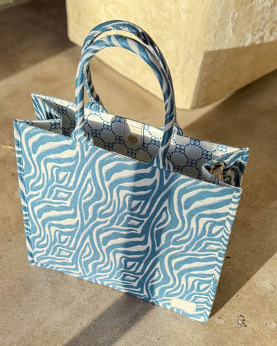Shaded Zebra - Box Tote – Care Tucker Shaded Zebra - Box Tote – Care Tucker