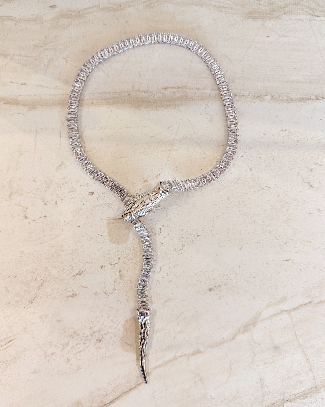 CZ Snake Chain Necklace – Care Tucker